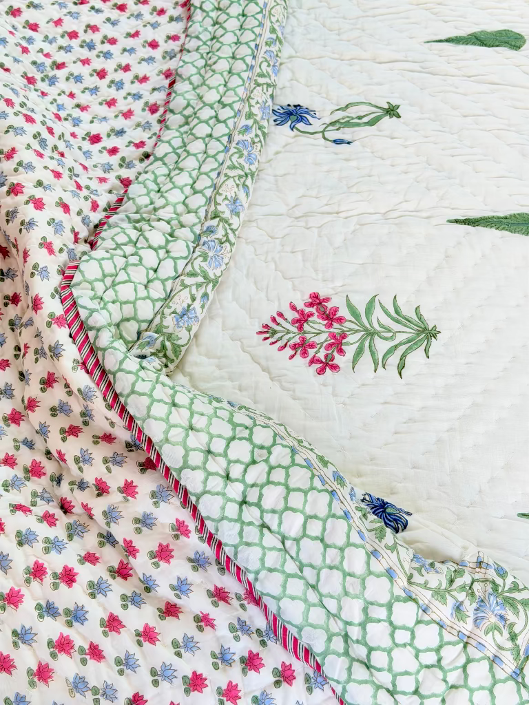 Bahaara - Hand Blocked Quilt – Elite Furnishing