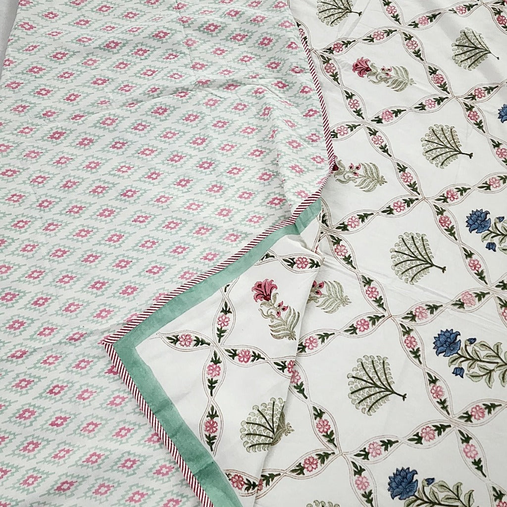 Single Bed Cotton Dohar Online India - Block Print Dohar – Elite Furnishing