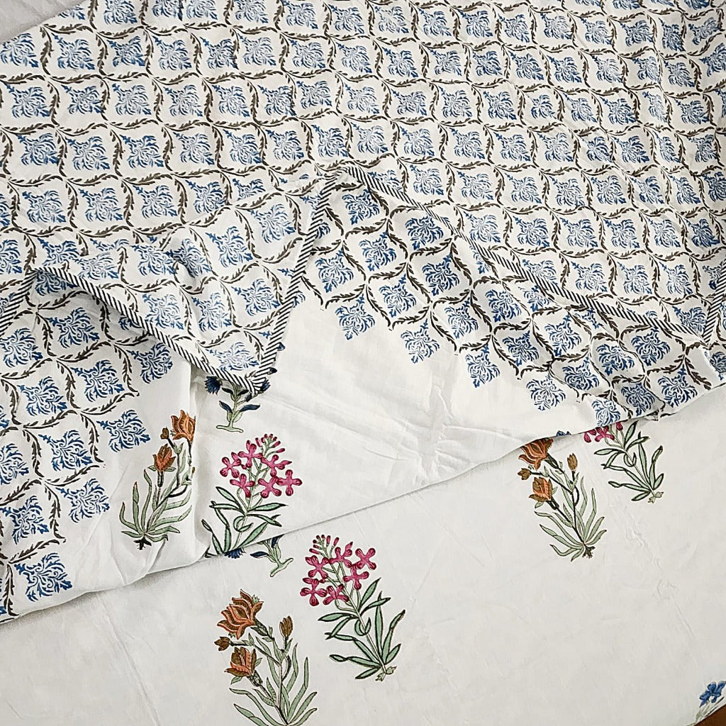 Cotton Dohar Online: Hand Block Printed Cotton Dohar – Elite Furnishing